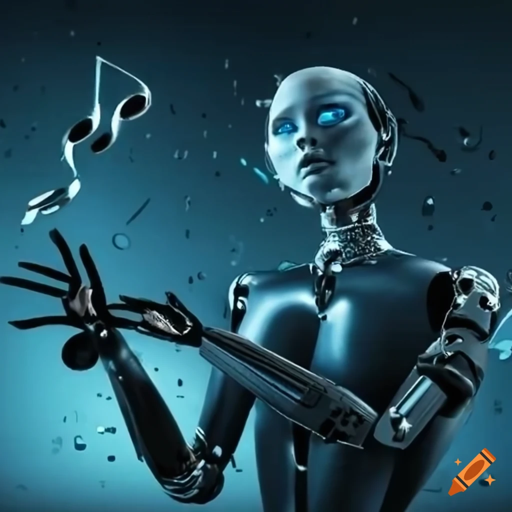 Sheet music with artificial intelligence concept on Craiyon