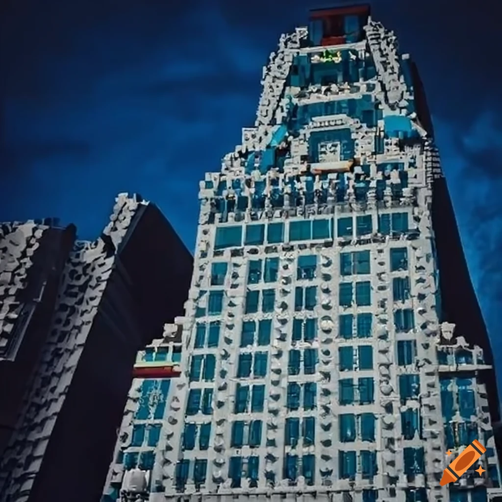 Lego set with a massive building