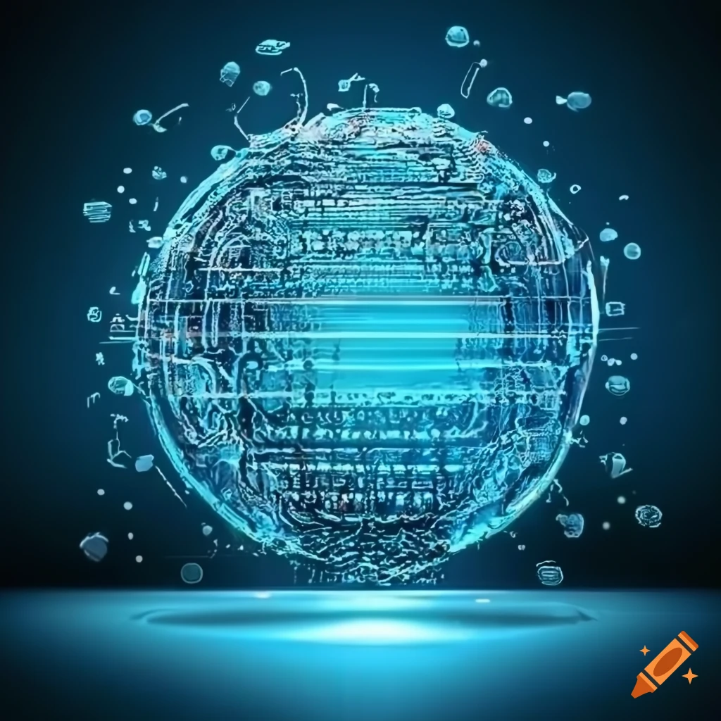 Illustration showcasing the power of software on Craiyon