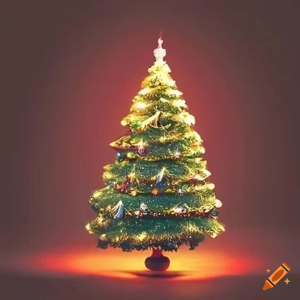 Festive christmas tree on Craiyon