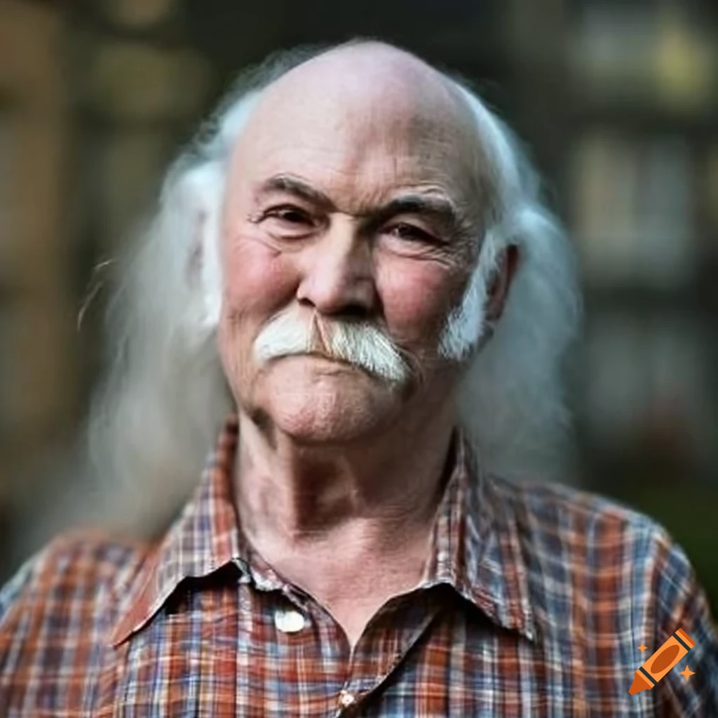 Portrait of david crosby, iconic musician