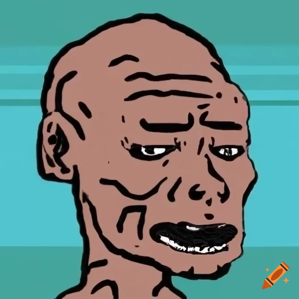 Wojak meme illustration on Craiyon