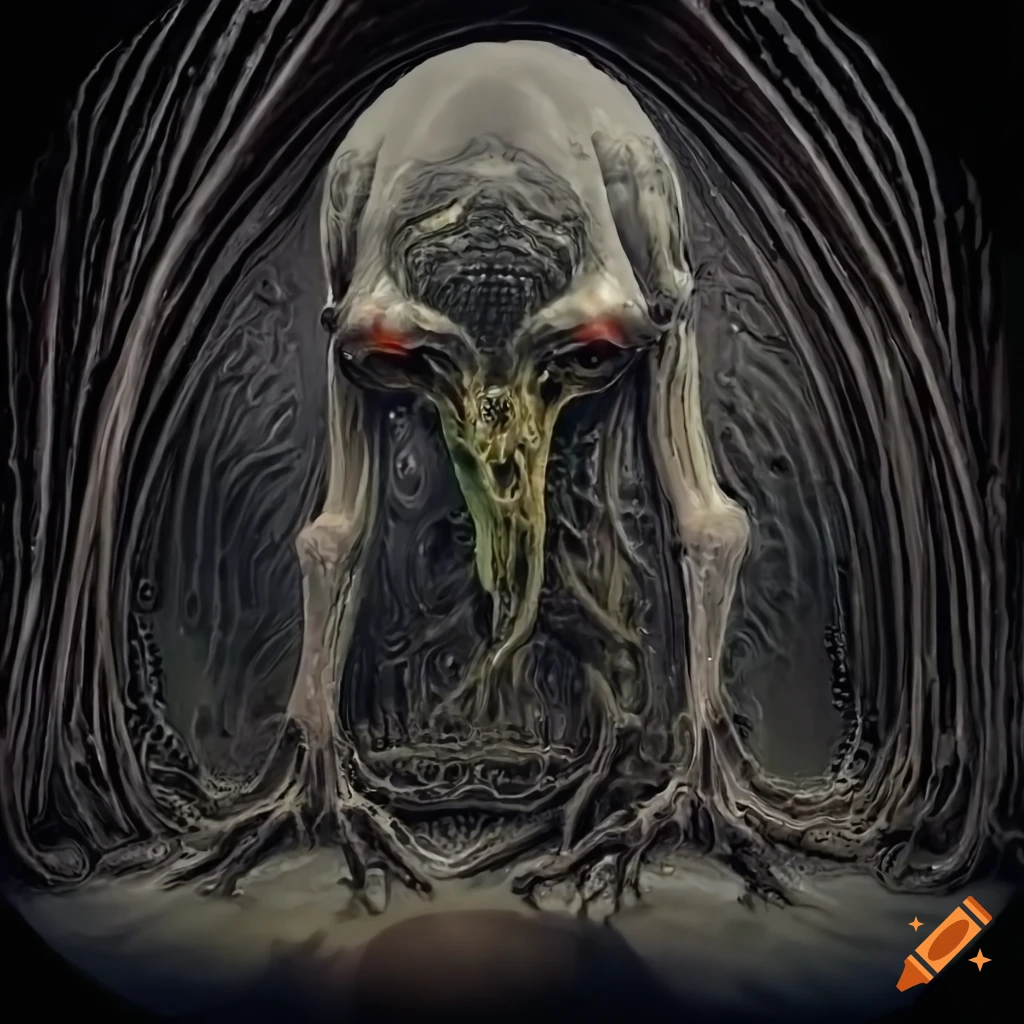 Creepy alien themed 2d metroid game artwork on Craiyon