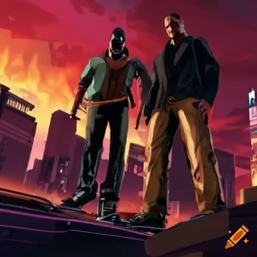 Screenshot of a open world game set in tokyo on Craiyon