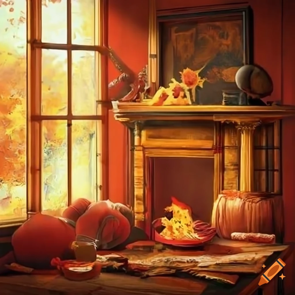 Cozy autumn house interior