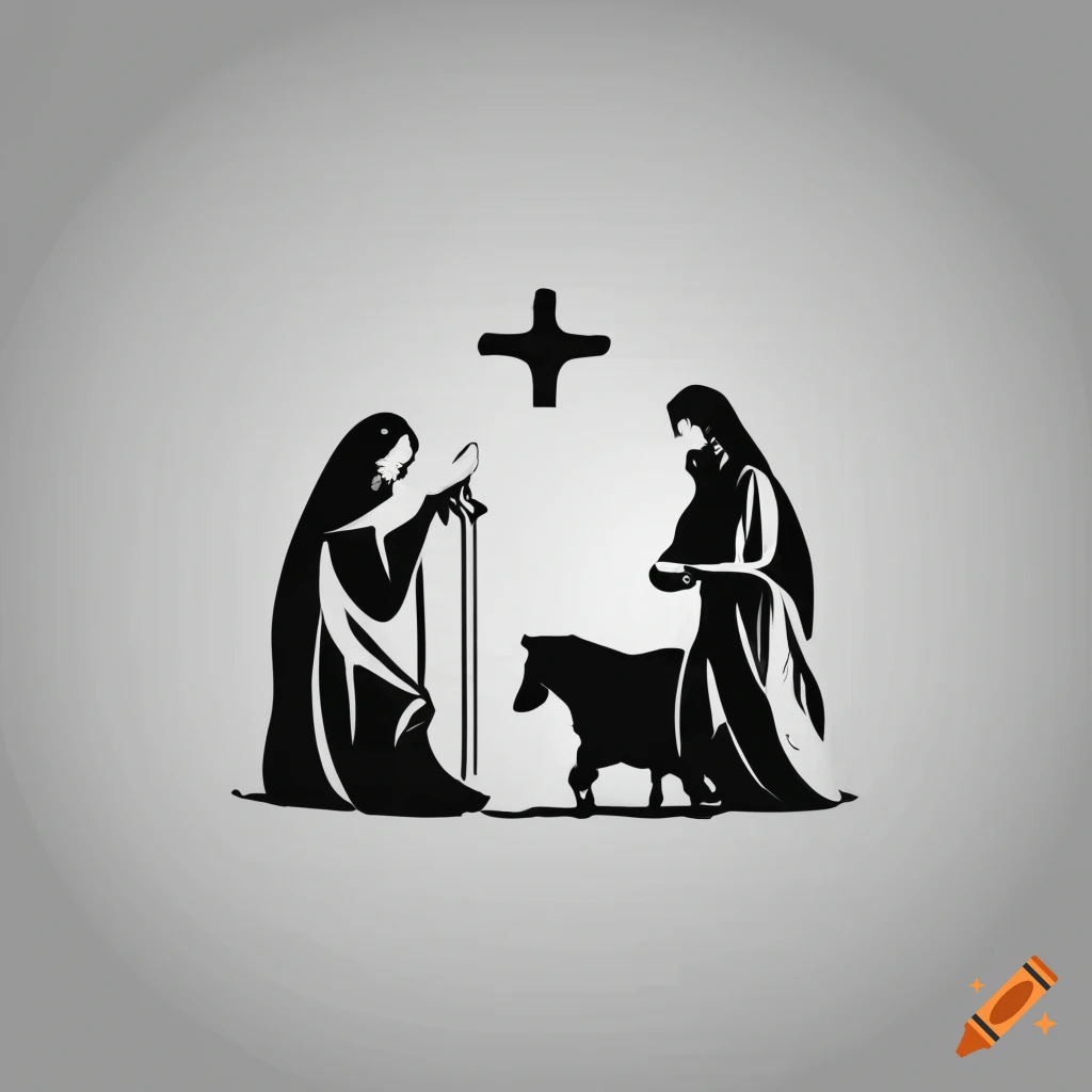 Nativity logo on a white background on Craiyon