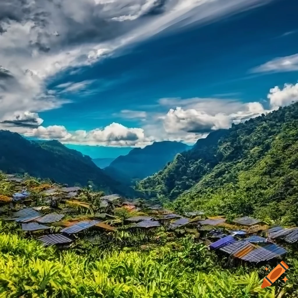 Image of a sustainable eco village community celebration on Craiyon