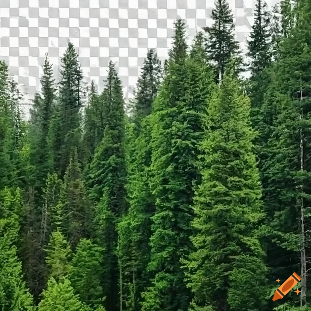 Transparent background png of a canadian forest