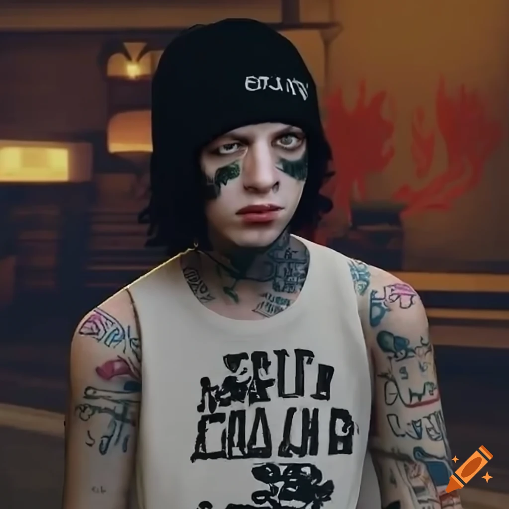 Lil xan image in gta v style on Craiyon
