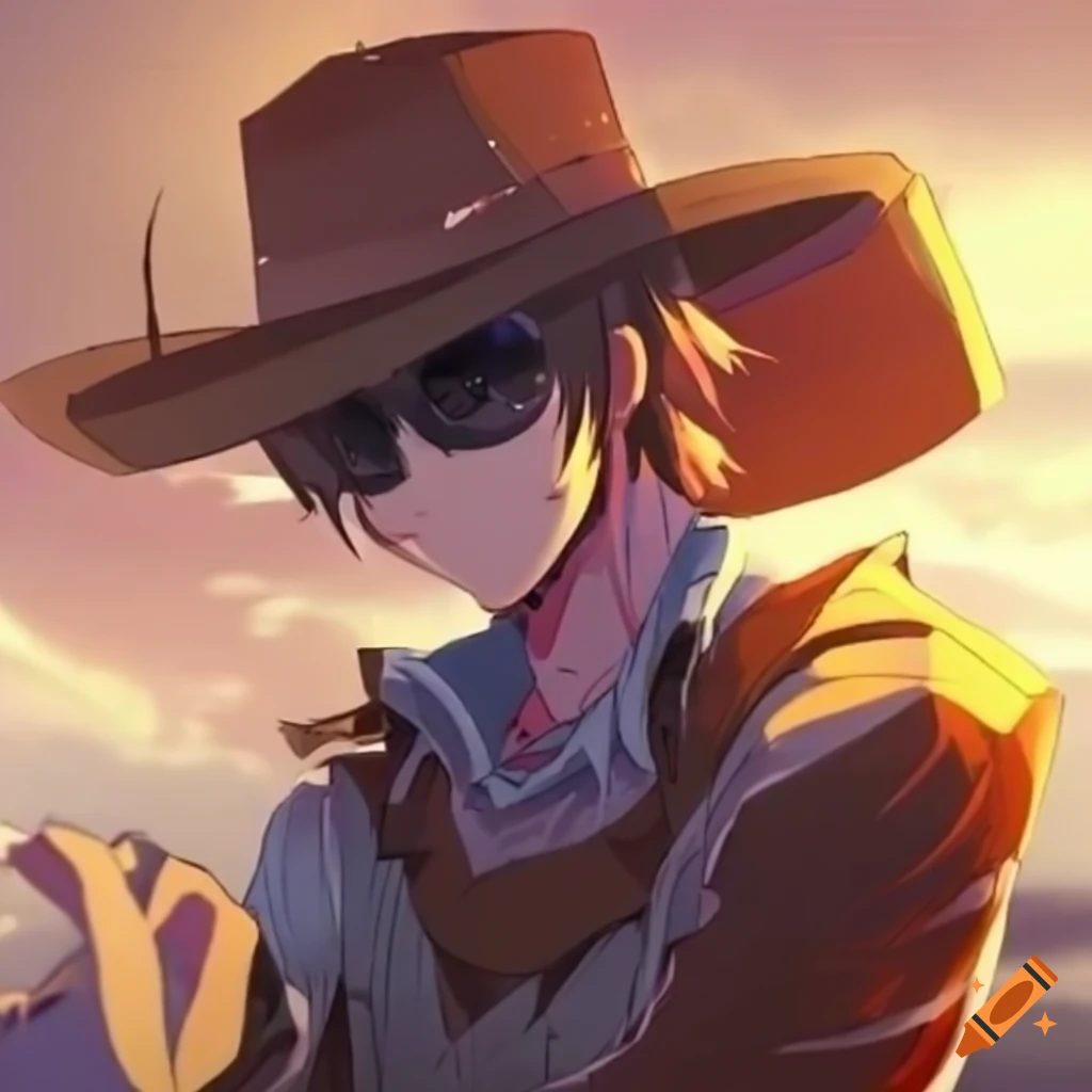 Anime cowboy with goggles on Craiyon