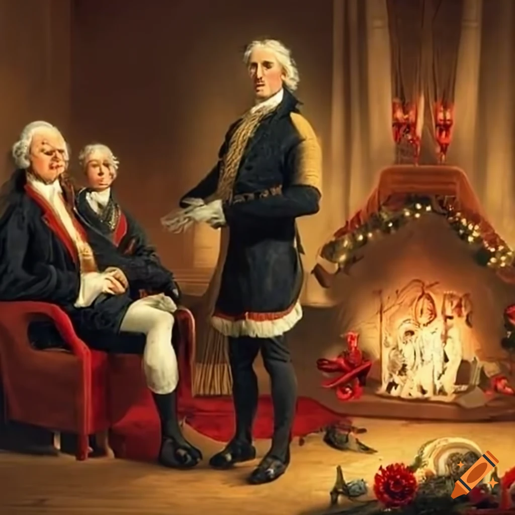 Christmas decorations with the founding fathers on Craiyon