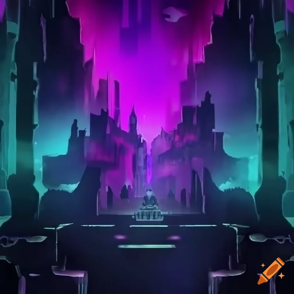 Dark void background from a video game on Craiyon