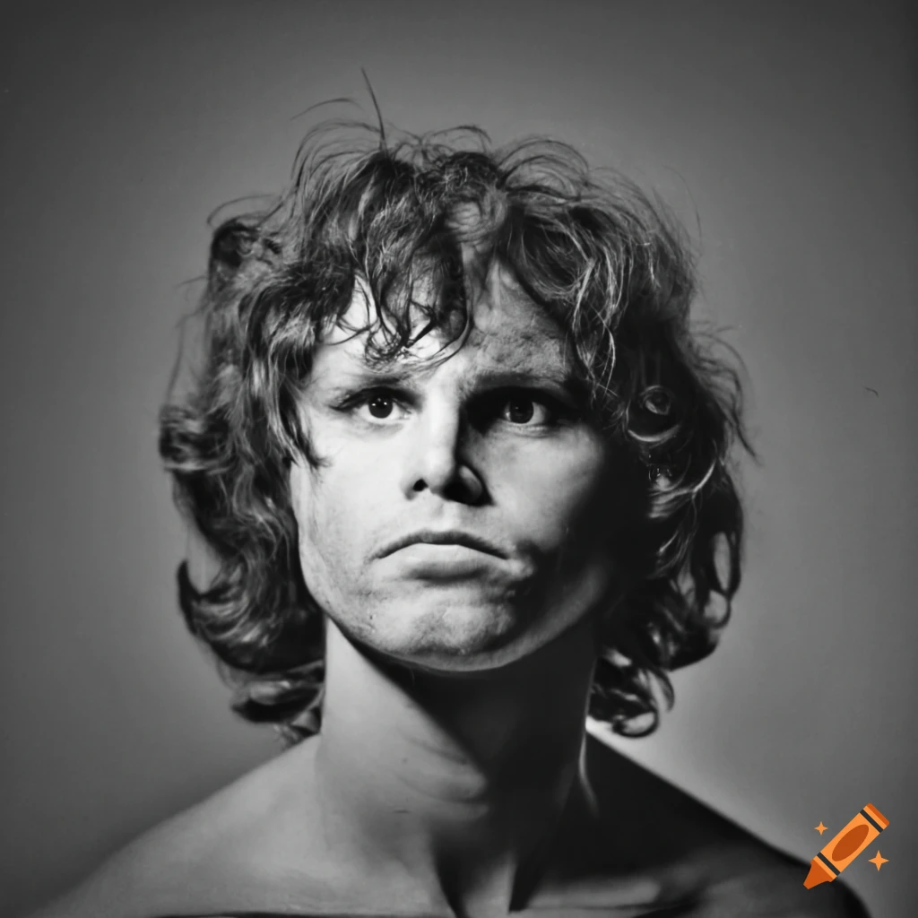 Portrait of jim morrison, legendary musician
