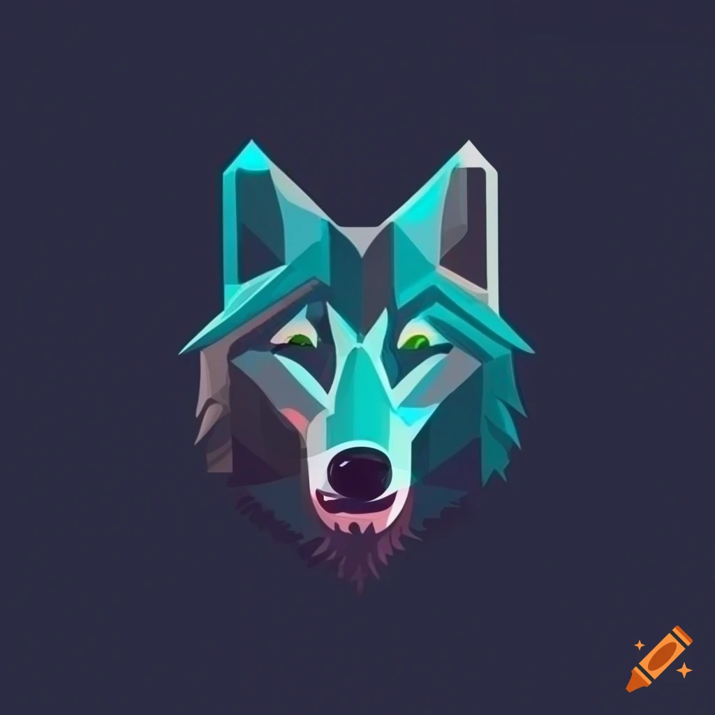 Modern wolf logo design for a creative agency