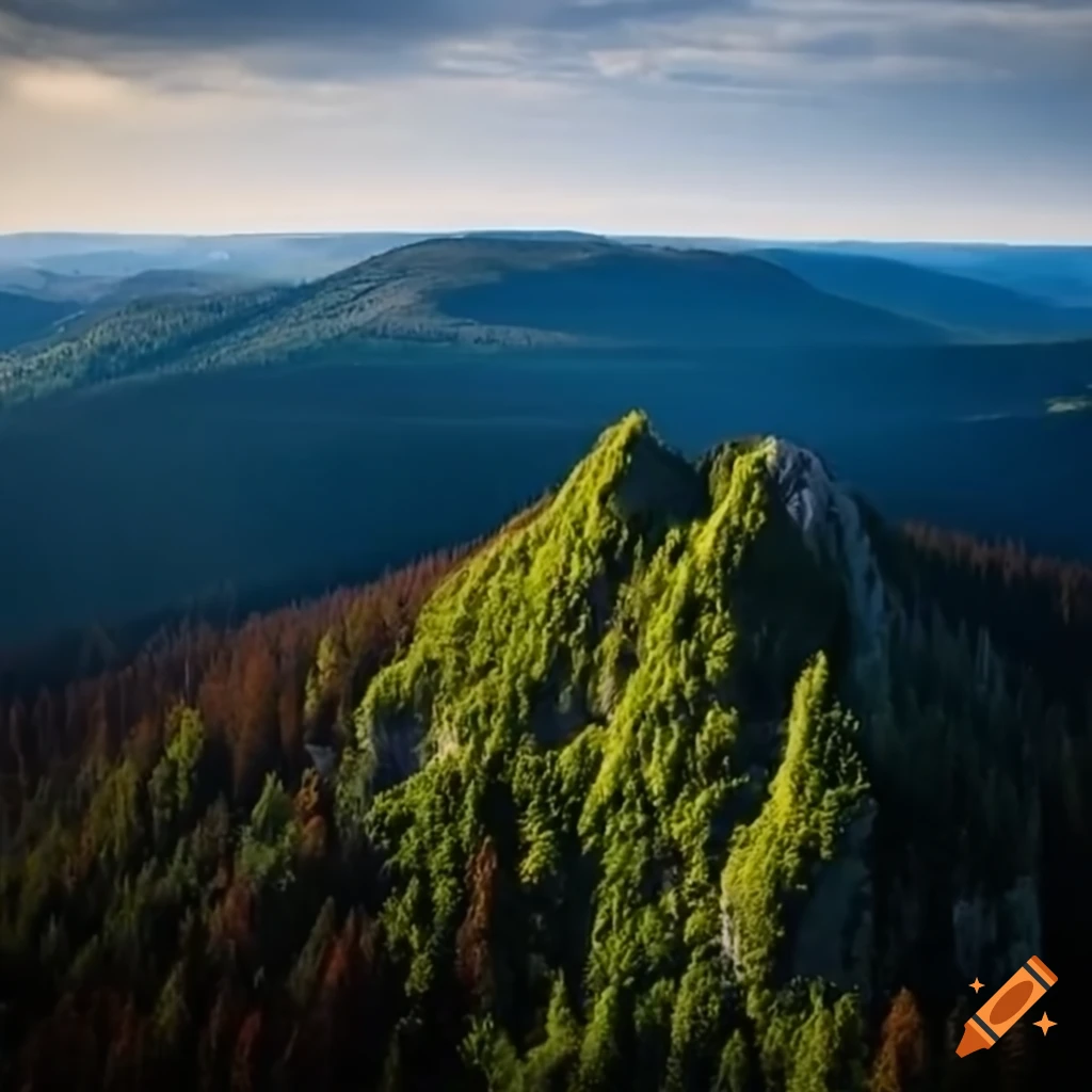 Mountain landscape in the czech republic