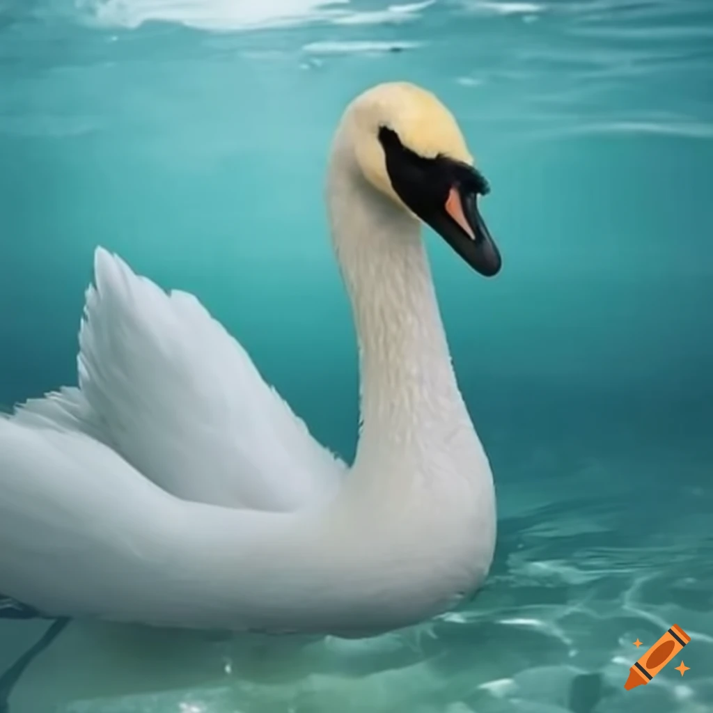 Image of a superhero dressed as a swimming swan on Craiyon