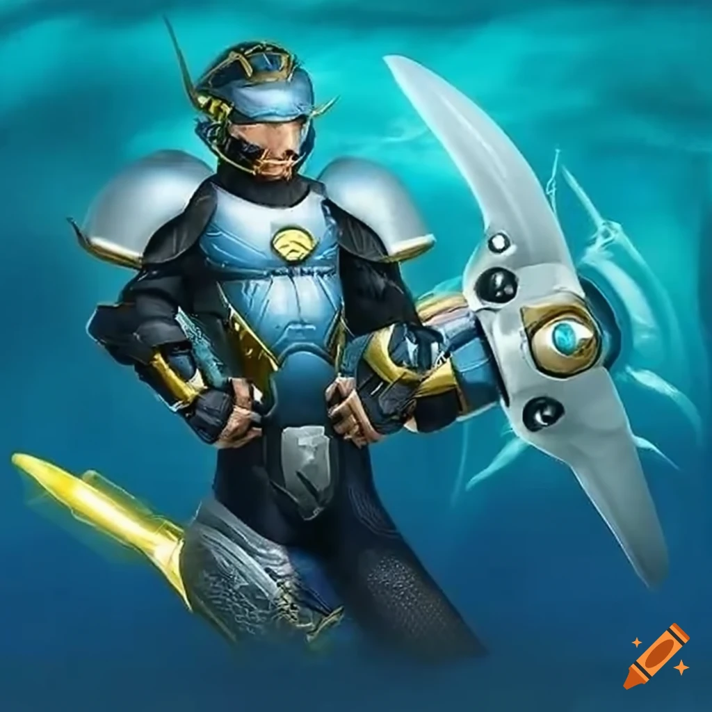 Realistic illustration of hydron, a water-powered hero