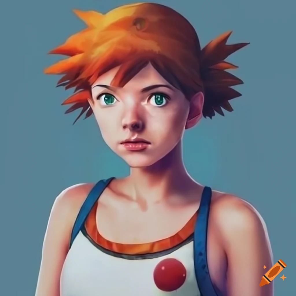 Realistic depiction of misty from pokemon