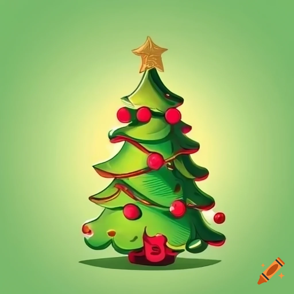 Cartoon of a perfect christmas tree