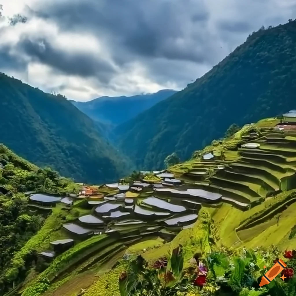 Solarpunk village in the philippines
