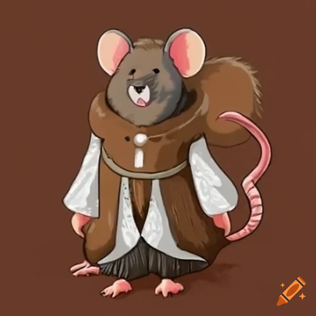 Adorable mouse in priest's attire