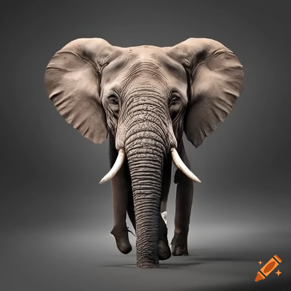 Elephant standing majestically on Craiyon