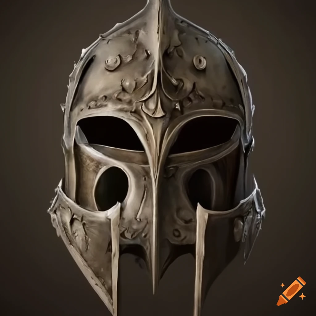Mythic medieval fantasy helm on Craiyon