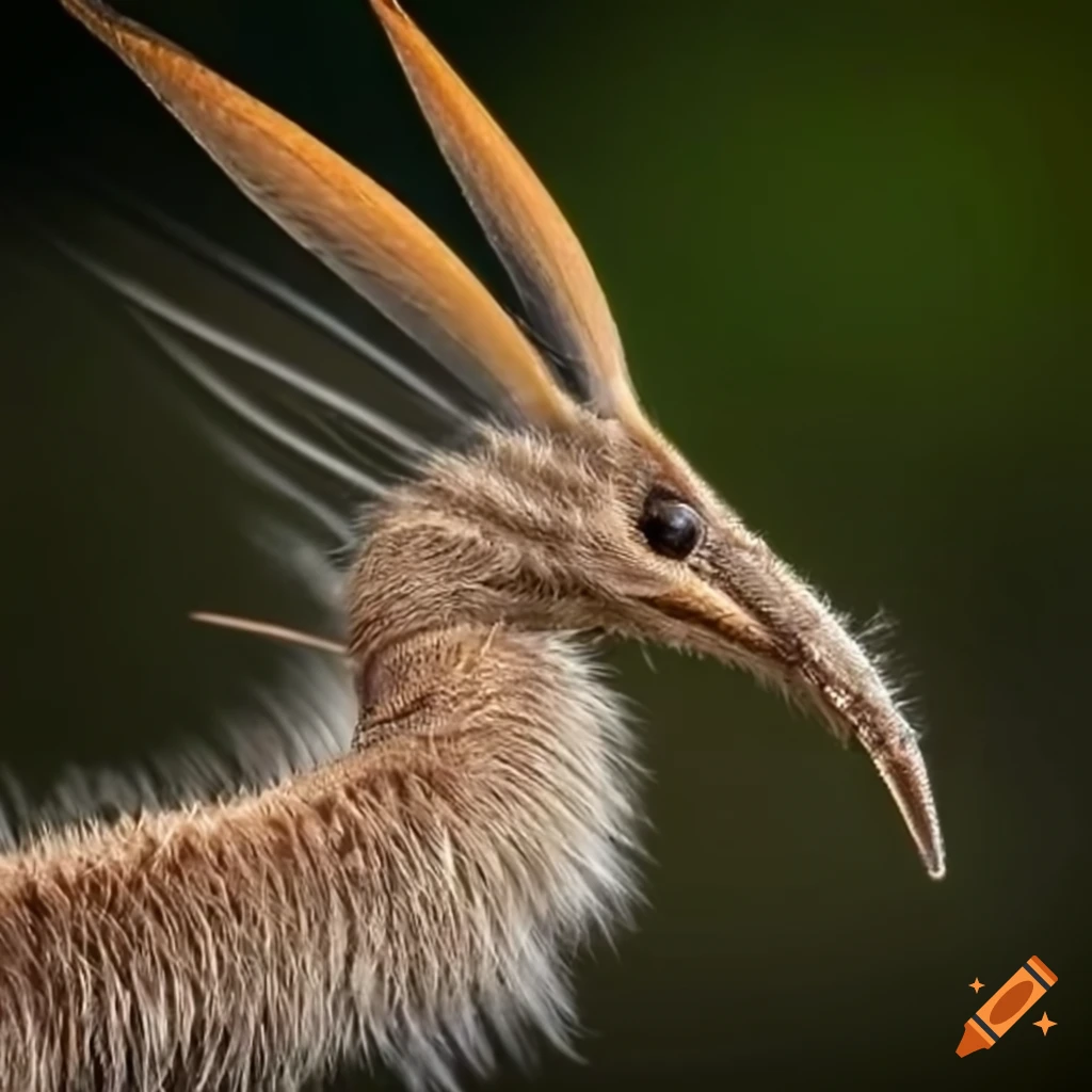 Image of a shaggy-furred creature with wings and sharp teeth on Craiyon