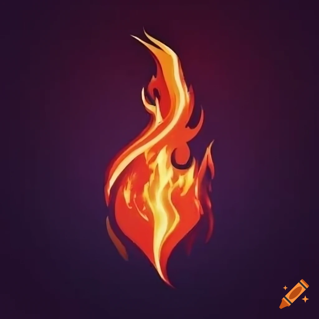 Esports team logo with fire