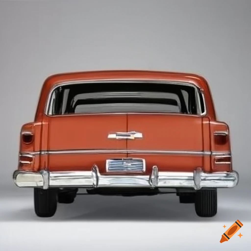 Old chevrolet car from behind on Craiyon