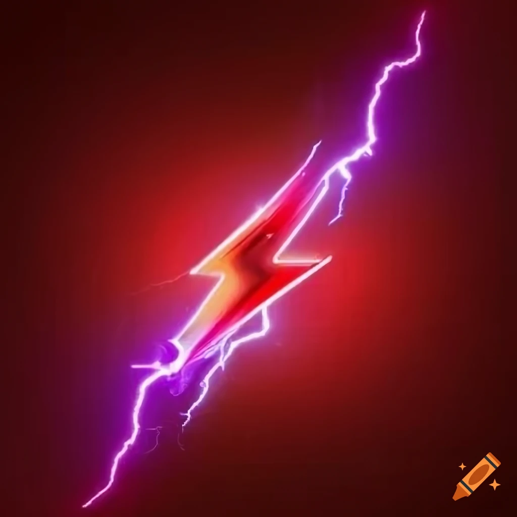 Logo with red and yellow lightning bolts