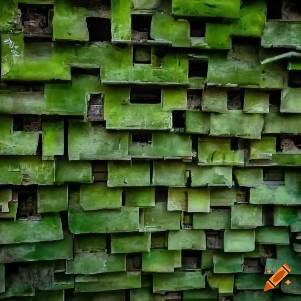 2d game art of an eerie alien in overgrown ruins on Craiyon