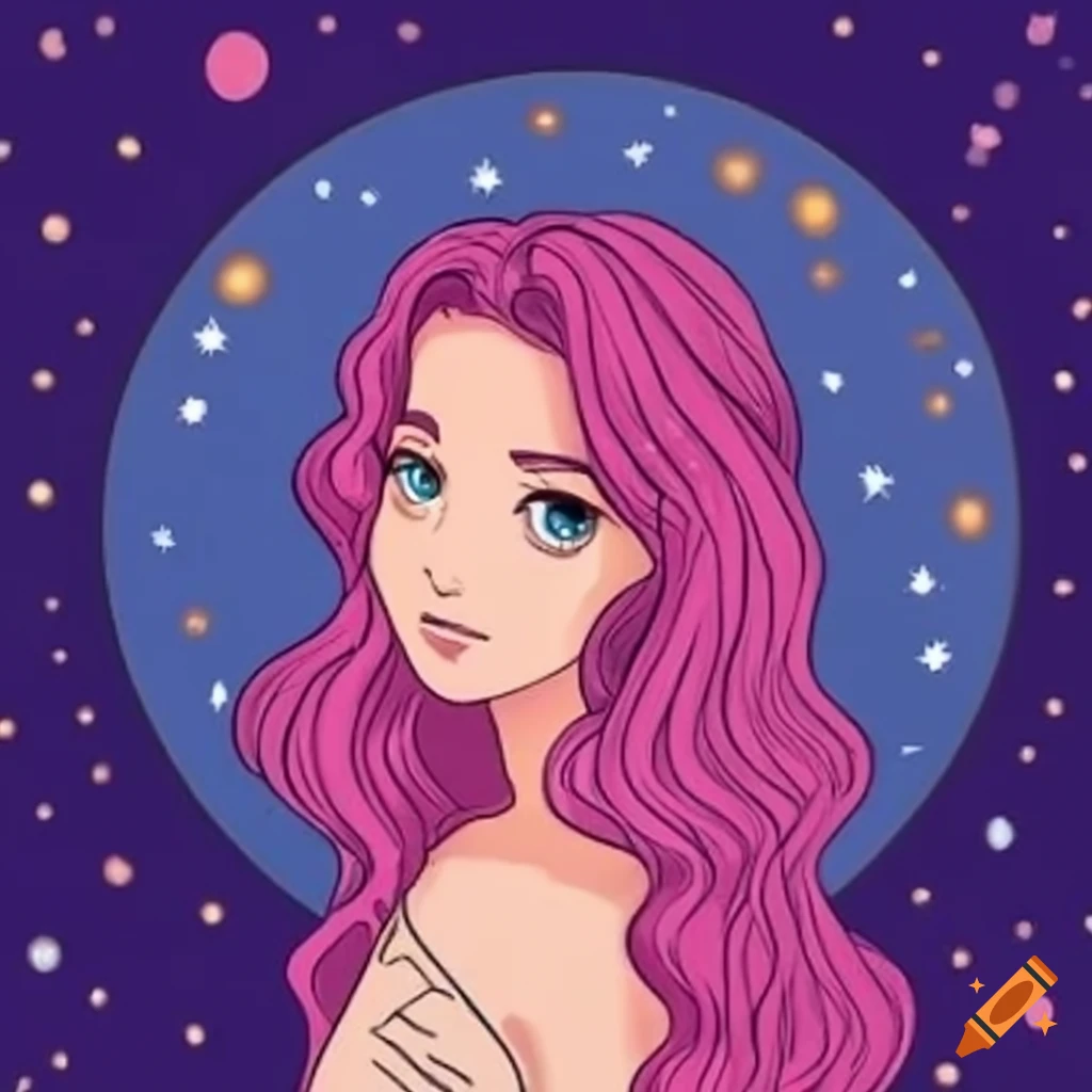 Illustration of a moon princess