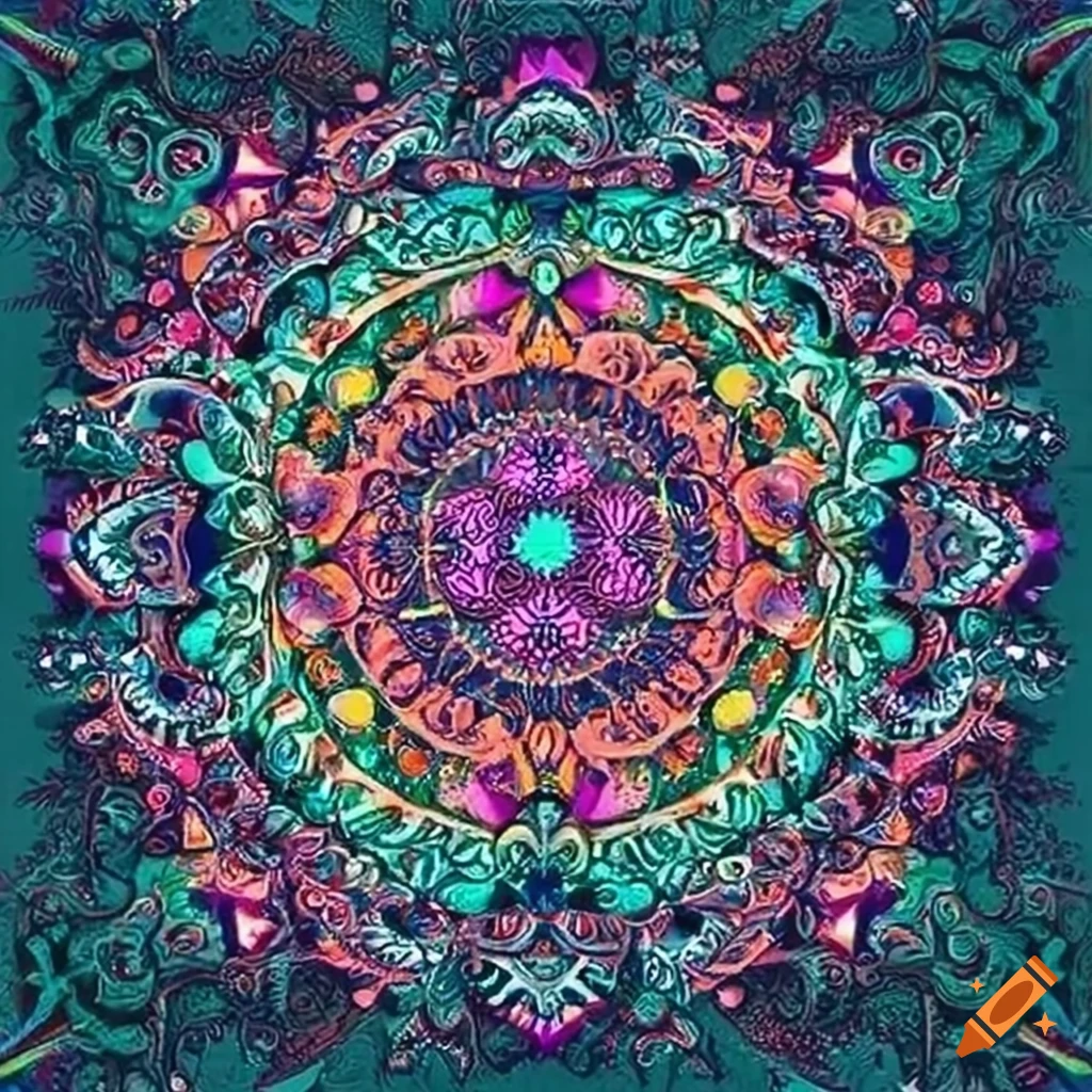 Boho mandala art with christmas elements on Craiyon