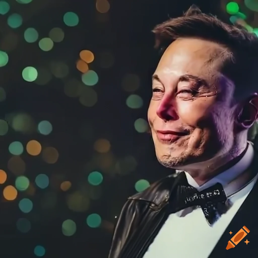 Cheese and new year celebration with elon musk