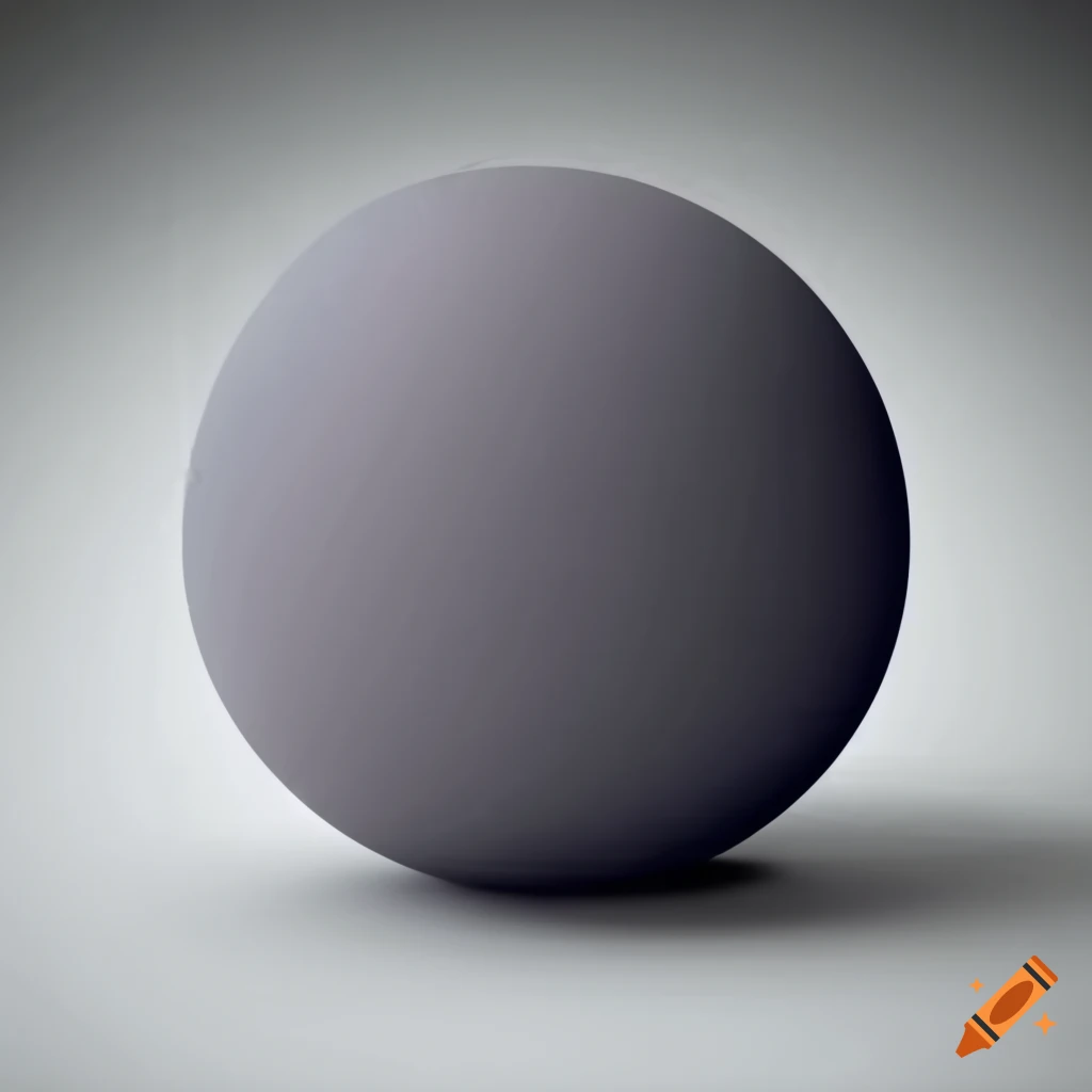 Gray ball on a white background on Craiyon