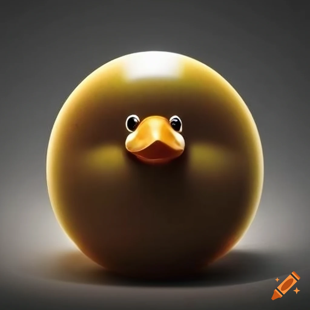 Image of a duck sitting on a sphere on Craiyon