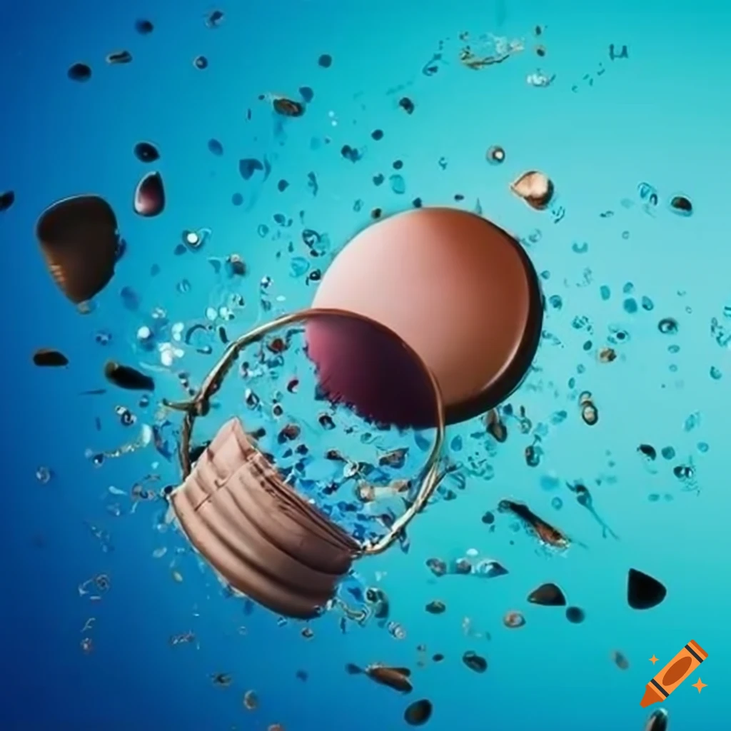 Illustration showing the impact of microplastics in cosmetics