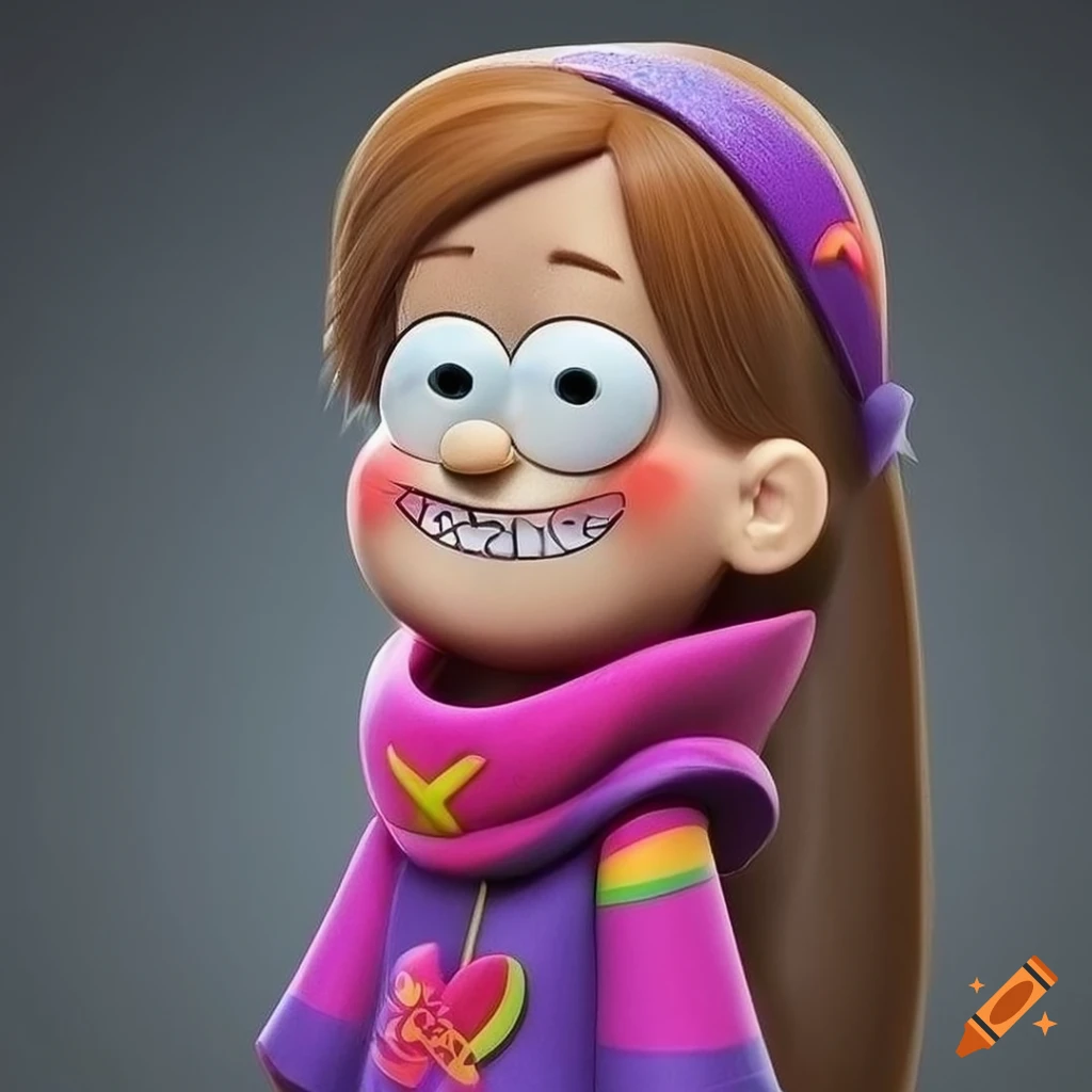 Detailed portrait of mabel pines from gravity falls