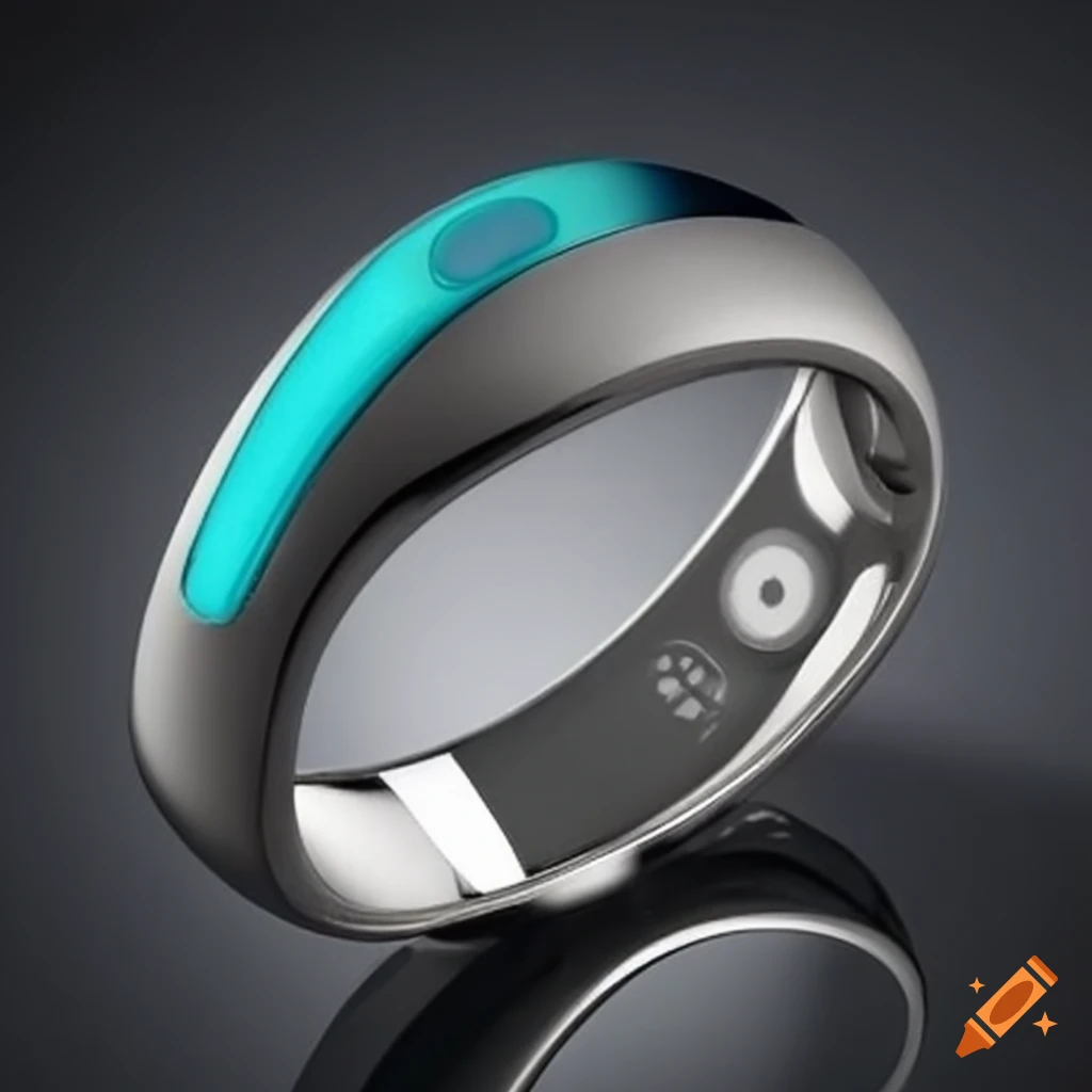 Futuristic biosensor finger ring for health tracking on Craiyon