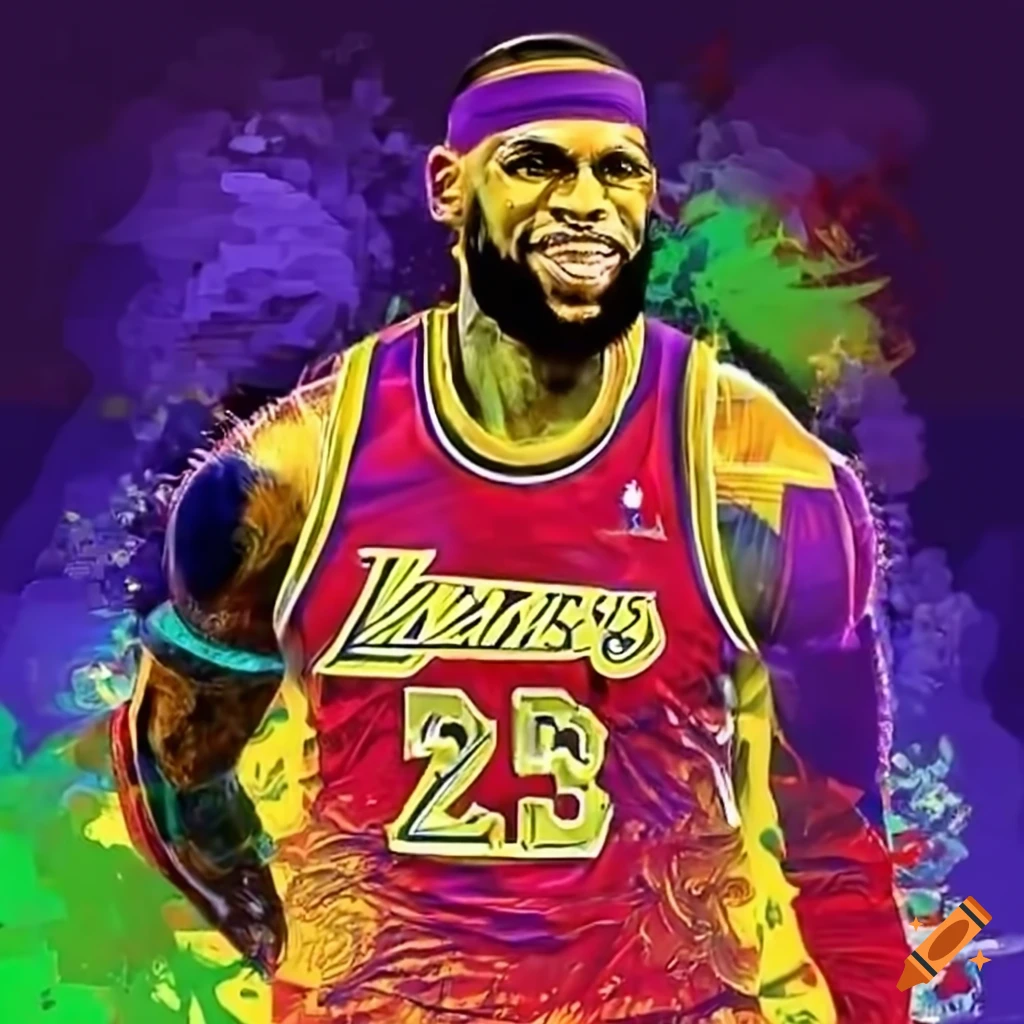 Colorful image of lebron james