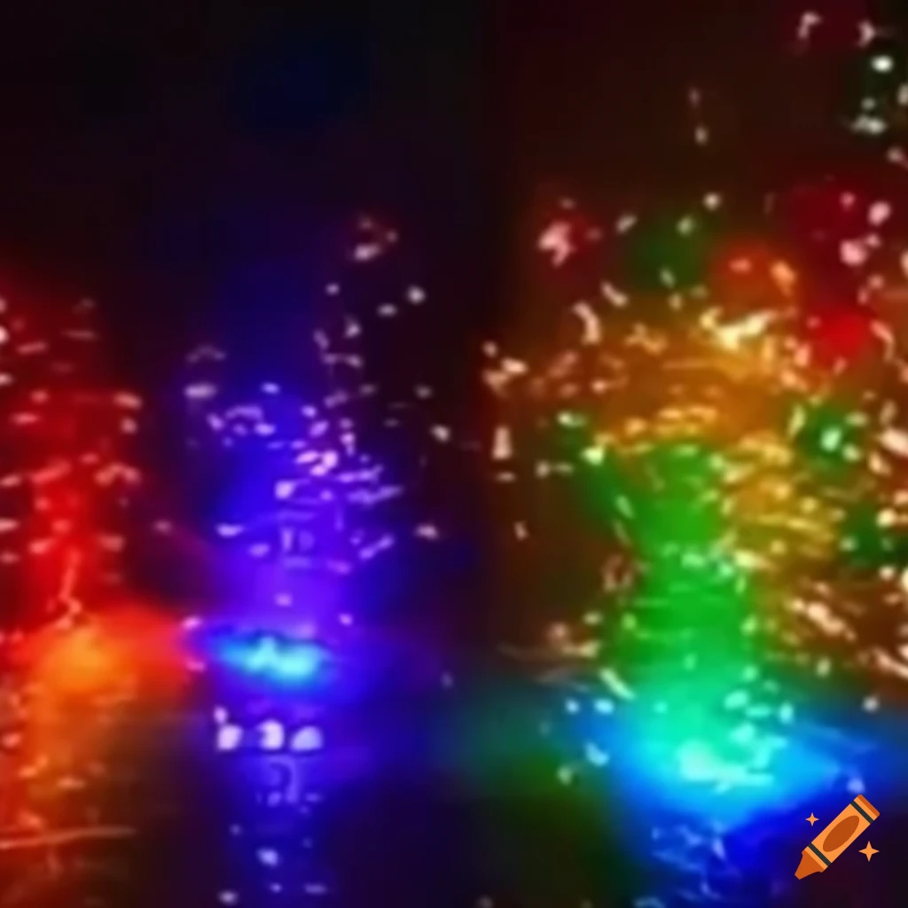 Sparkling colorful backyard meme