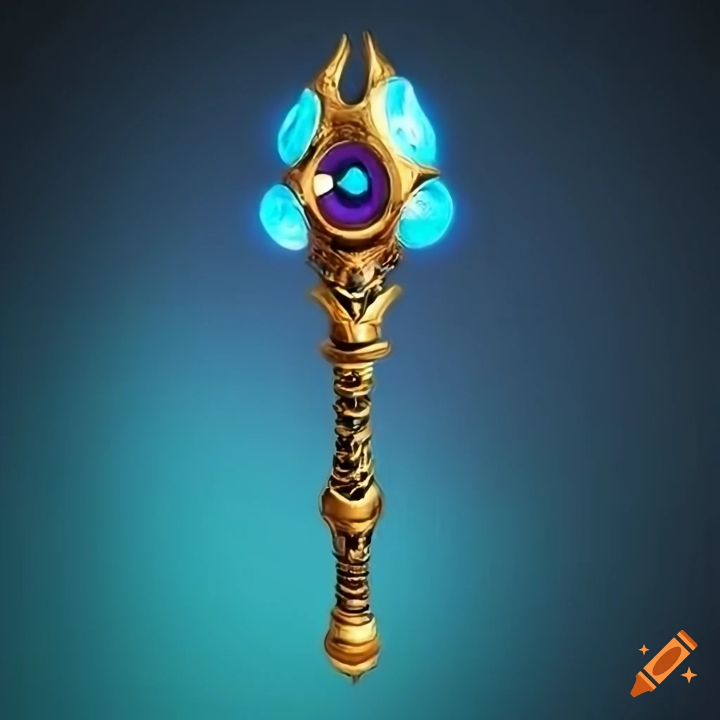 Slim and powerful scepter design on Craiyon