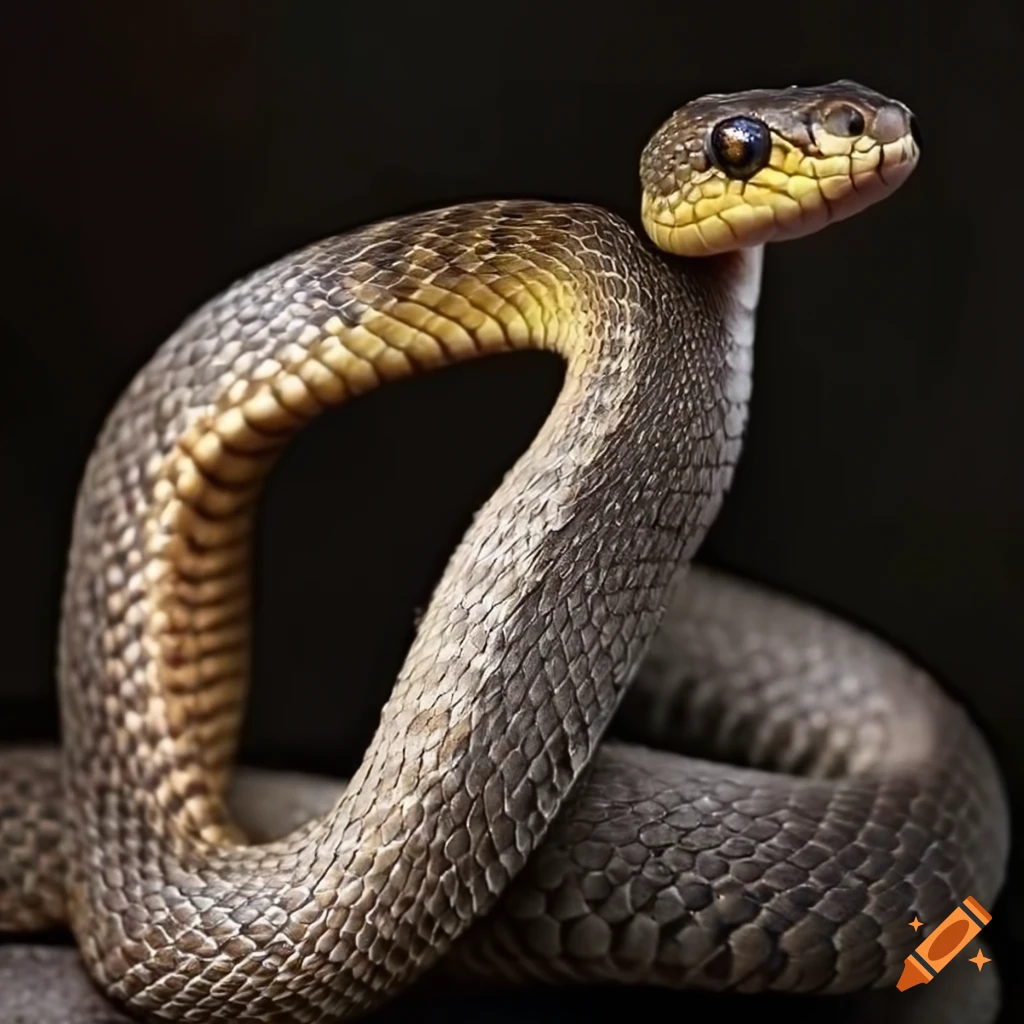 Grey snake on Craiyon
