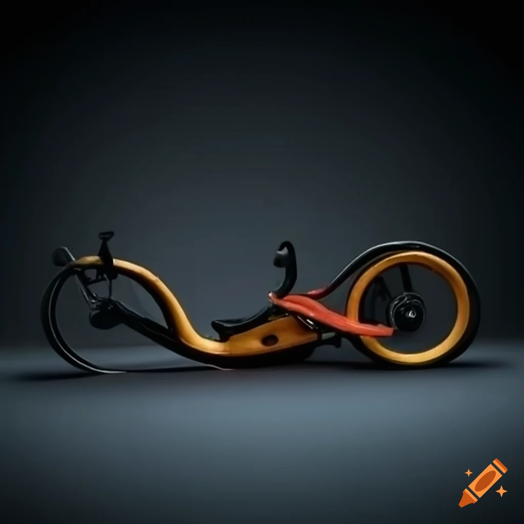 Photorealistic recumbent tricycle with two front wheels