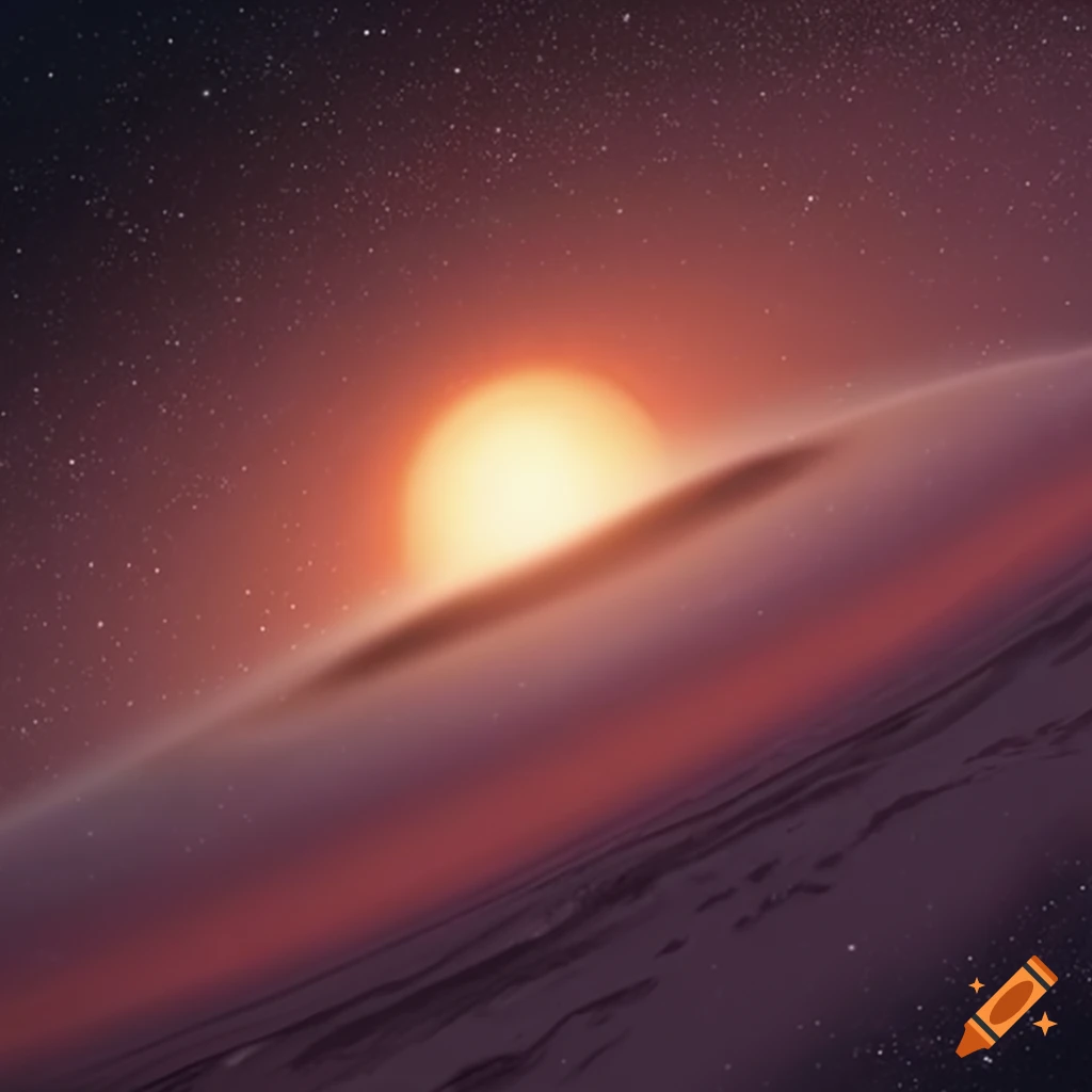 Alien planet covered in snow