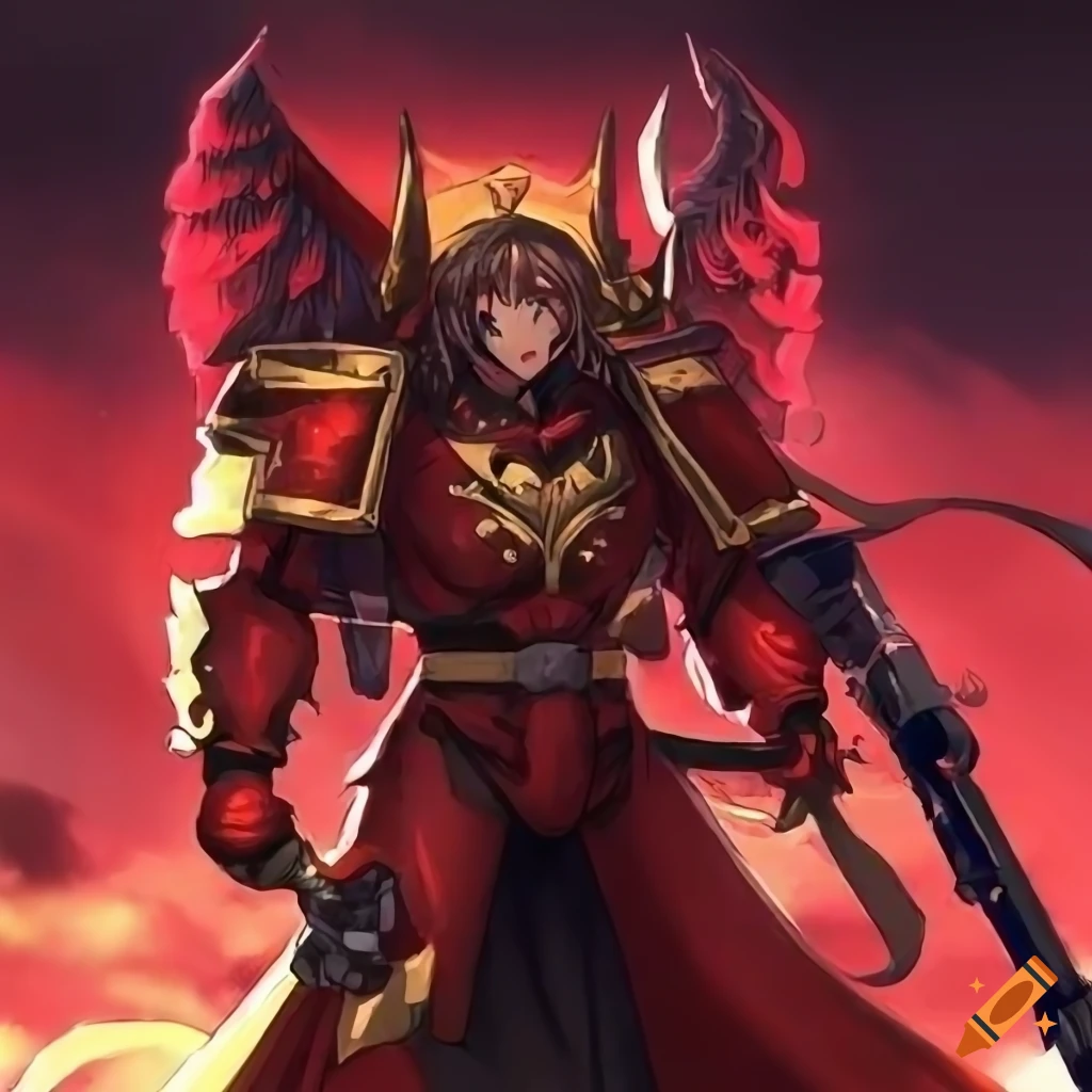 Illustration of decorated blood angels on Craiyon