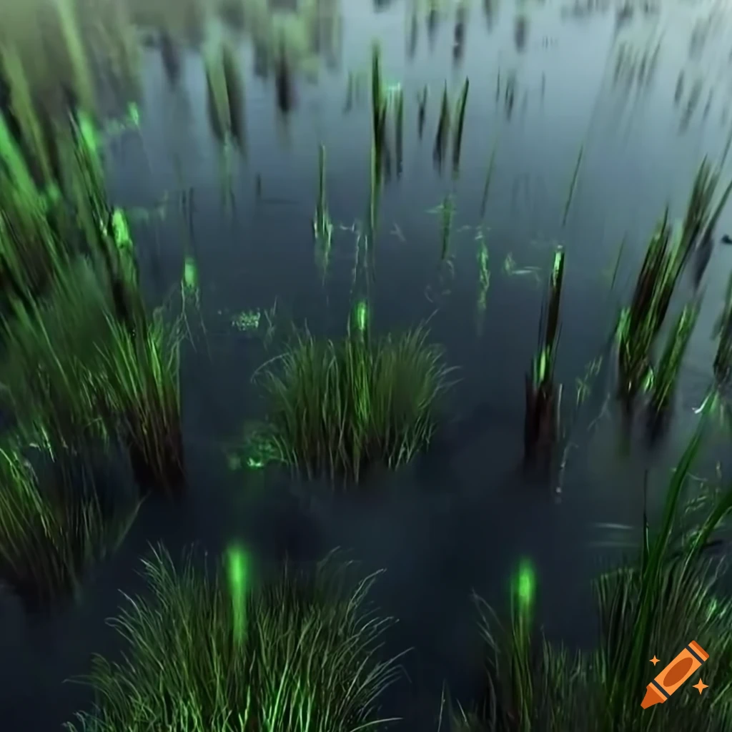 Shallow water in a swamp