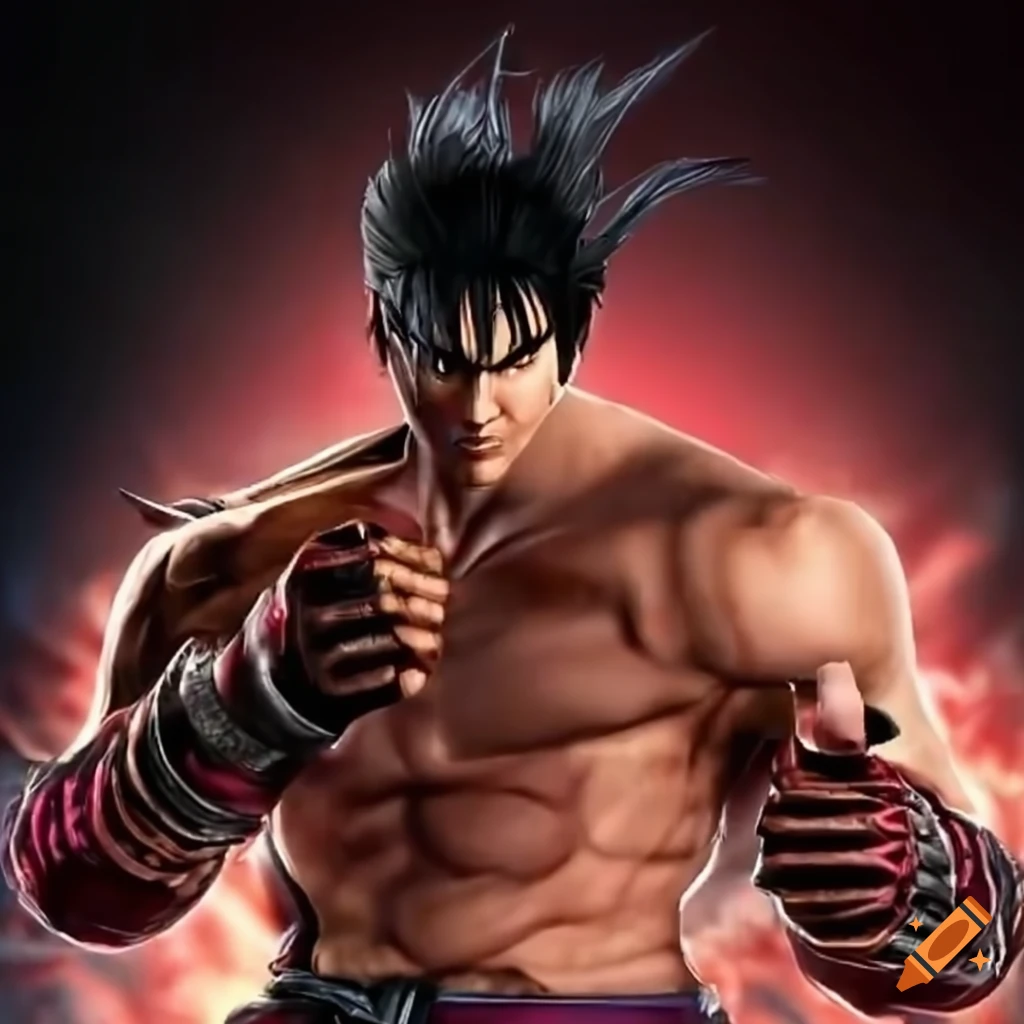 Tekken character fighting in intense battle