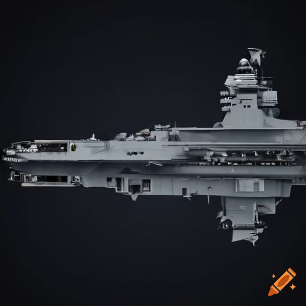 Concept art of a flying aircraft carrier